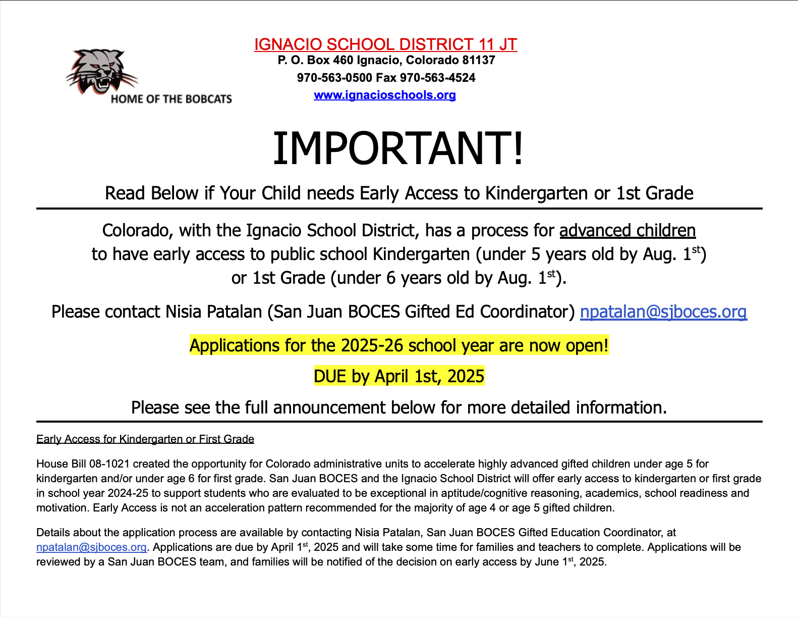 Home - Ignacio School District No. 11Jt