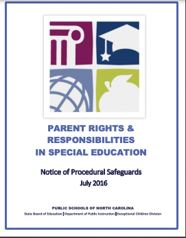 Parent Rights and Responsibilities in Special Education: NC Notice of ...