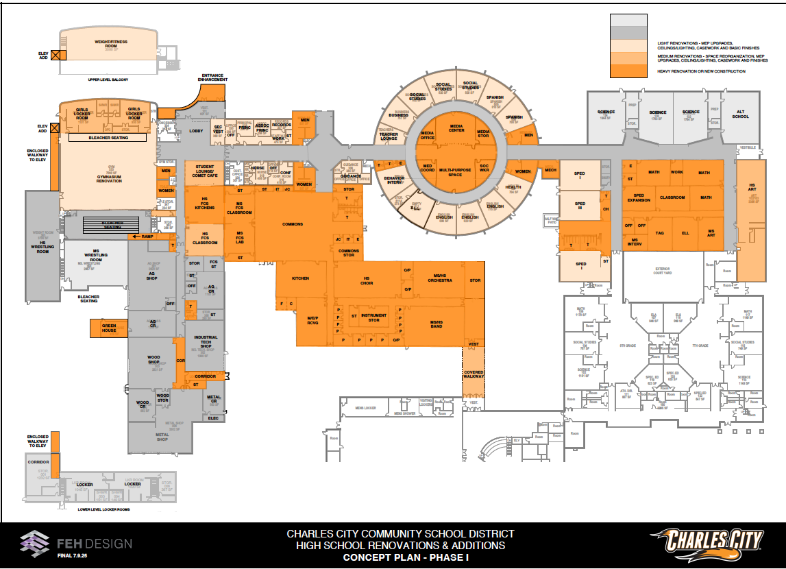 High School Bond Layout - Charles City Community School District