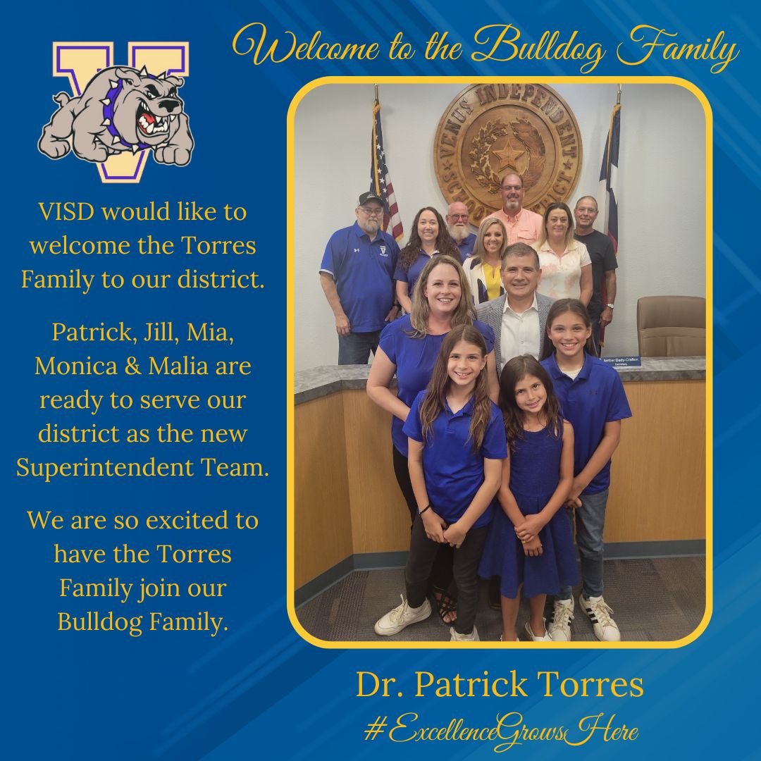 Our Superintendent - Venus Independent School District