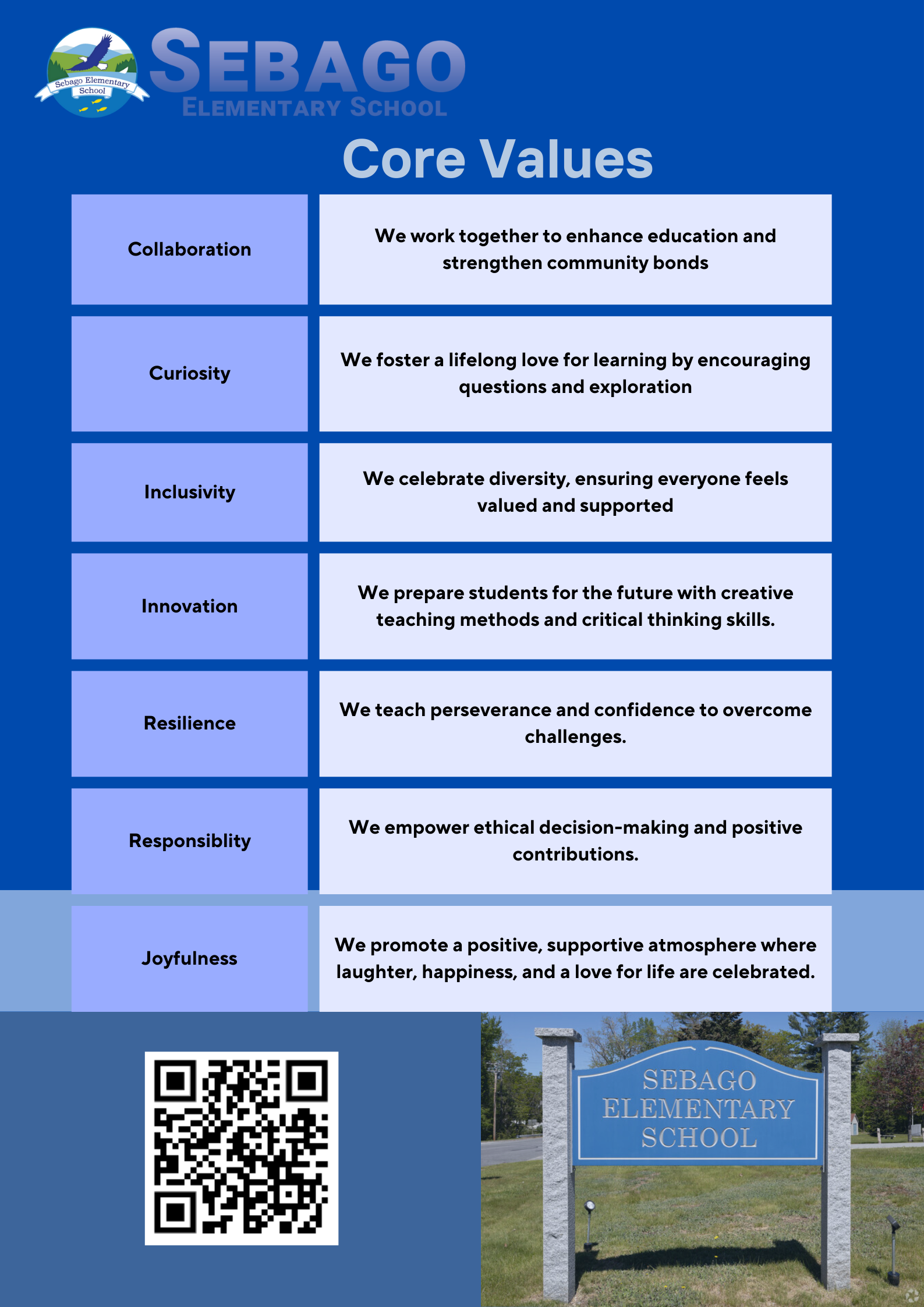 Core Values - Sebago Elementary School