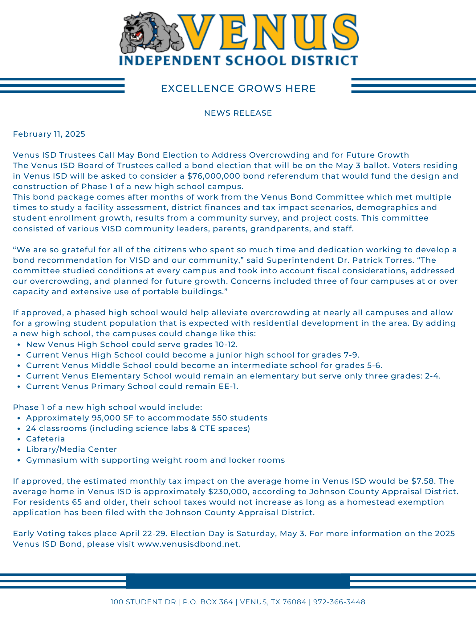 Home - Venus Independent School District