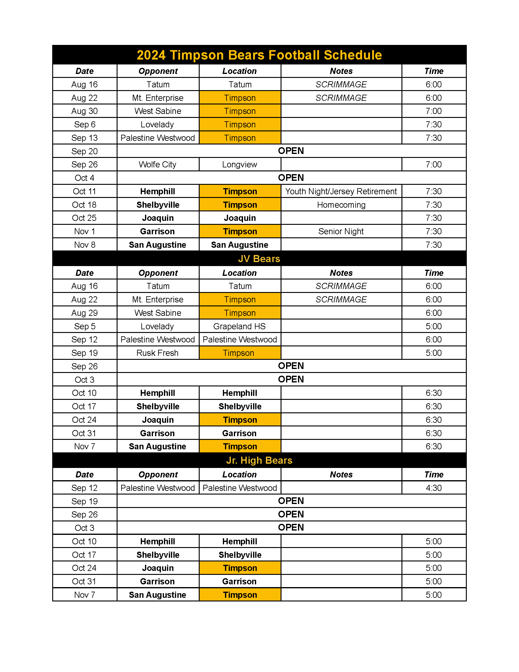 Athletics - Timpson Independent School District