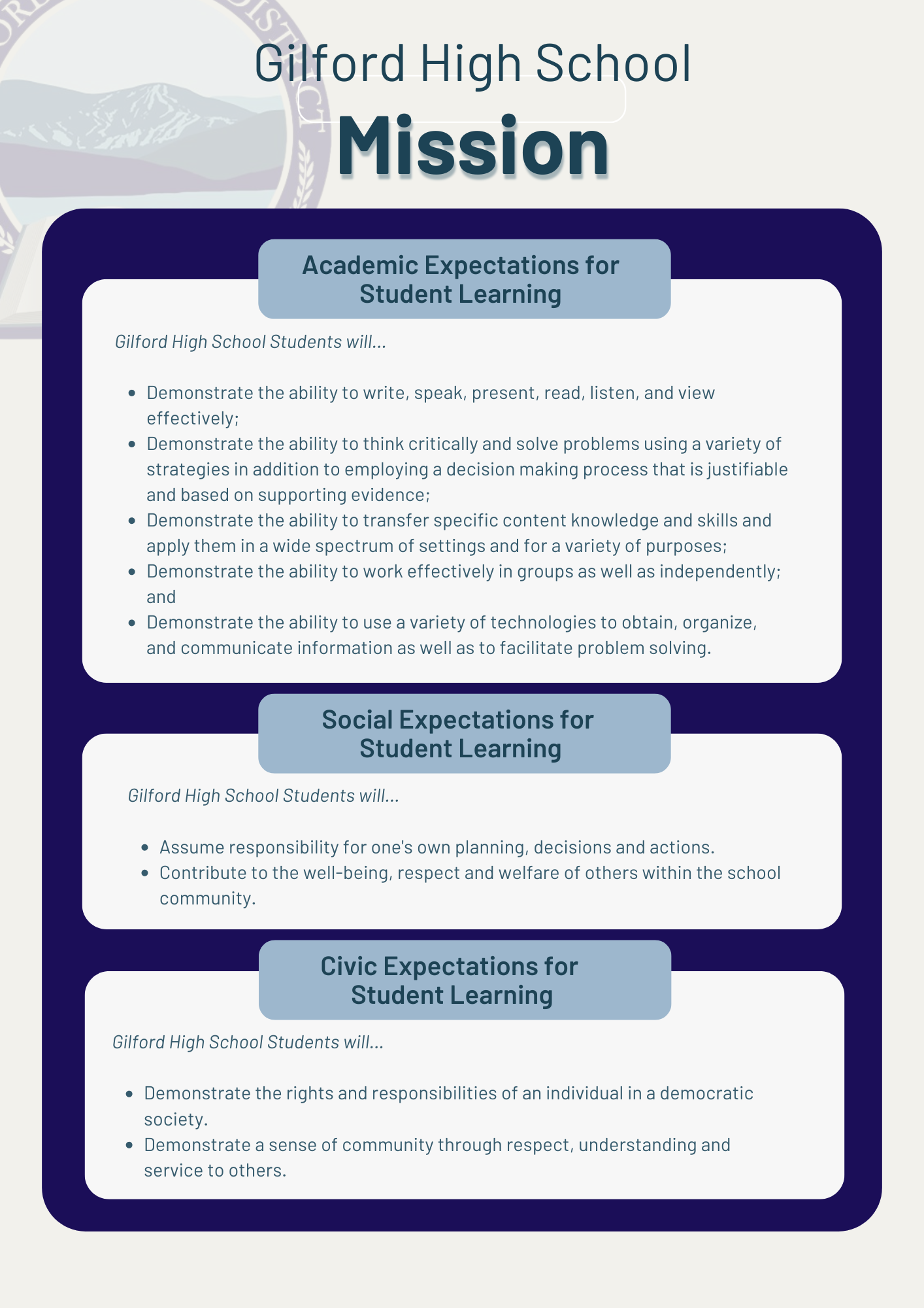 Mission - Gilford High School