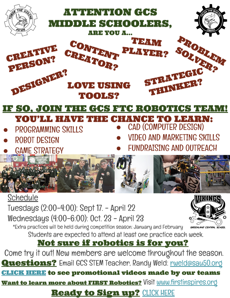 Robotics - Greenland Central School
