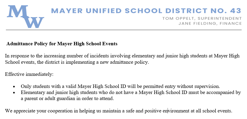 Home - Mayer High School