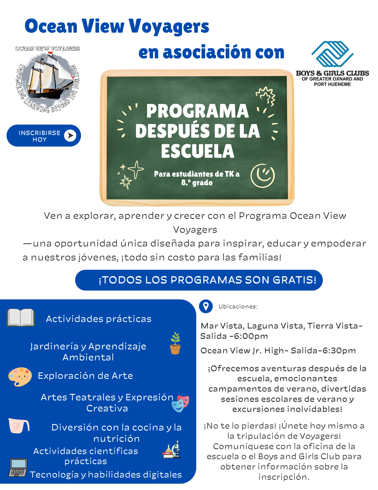 Ocean View Voyagers Program - Ocean View Elementary School District